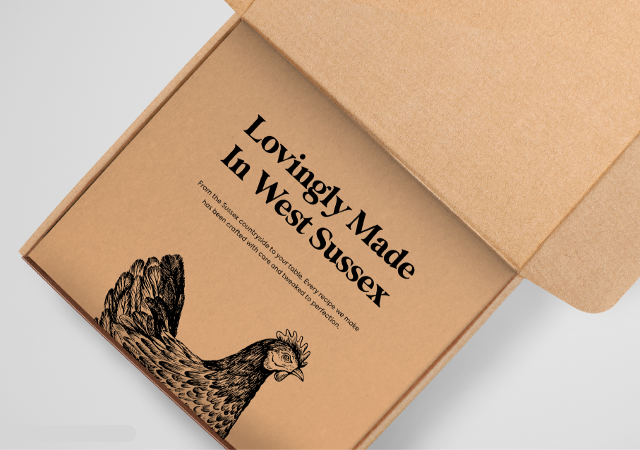 Inside of Condiment Co recyclable packaging